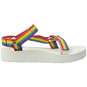 Teva womens Midform Universal Wedge Sandal, Rainbow/Black, 8 US