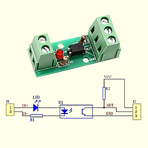 5 PCS Optocoupler Isolation Board, Icstation DC 12V Optocoupler Isolation Module EL817 1 Channel Opto PNP NPN Signal Converter, Isolator High-Level Trigger 80KHz