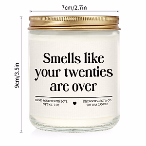 Niyewsor 30th Birthday Gifts for Her Him, 30th Birthday Candle, 30th Birthday Gifts for Women Men, 1994 30th Birthday Decorations, 30 Year Old Birthday Gifts for Friends, Sister, Handmade, 7oz