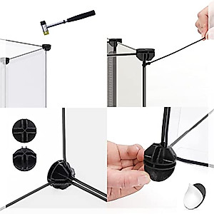 DINMO Rabbit Playpen, Guinea Pig Cages, Hamster Cages, Iron Net Bottom Design for Small Animal, Bunny, Ferret, Hedgehog, DIY, Expanded, Portable, Exercise Fence, 61.4 x 25.4 x 22.3 Inches