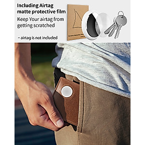 Mens Wallet With AirTag Holder, Bifold Leather RFID Blocking 2 ID Windows 12 Card Holders, Gift Box and Screen Protector Included, AirTag Not Included