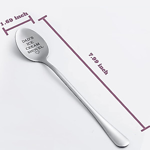 Father's Day Gifts from Daughter, Dad's Ice Cream Shovel, Stainless Steel Ice Cream Spoon Gift for Father's Day Gifts, Emotional Funny Dad Birthday Gift, Cute Christmas/Thanksgiving Gifts for Dad