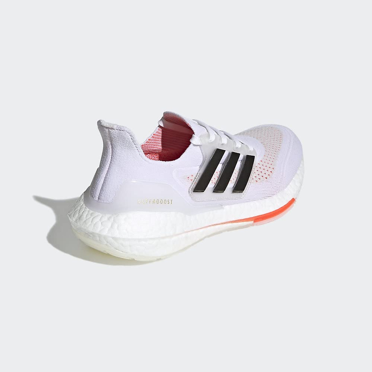adidas Women's Ultraboost 21 Running Shoe, White/Black/Solar Red, 6
