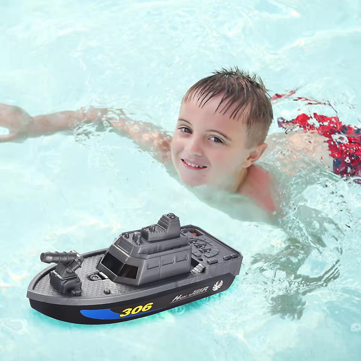 Pool Warship Toy Boat Toy - Children’s Toy Boat，Warship Yacht Toy in Tub, Gift for Kids Pool Toy