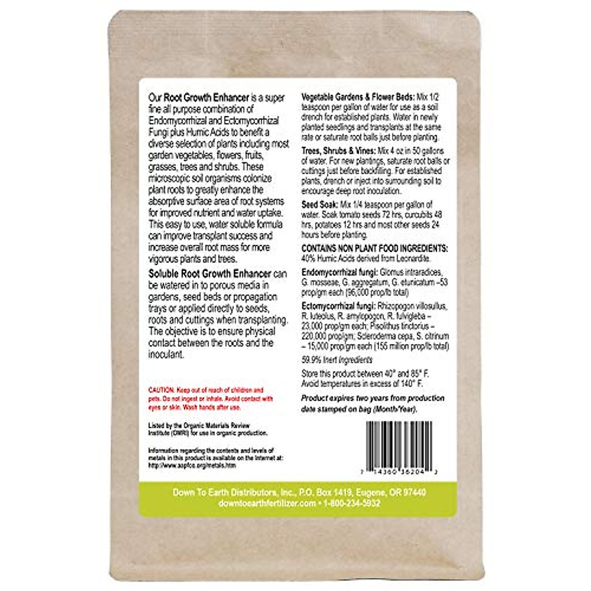 Down to Earth OMRI Organic Soluble Root Growth Enhancer, 4 oz