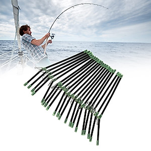 Milltrip Trolling Tube Fishing Lures, 20Pcs Plastic Sea Fishing Anti Tangle Feeder Boom with Snaps Tube Balance Connector for Cod Fishing Teaser Saltwater Game Fish