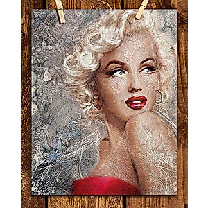Abstract Marilyn Monroe"Who Me?" Wall Art Print- 10 x 8" Beautiful Print Art-Ready to Frame. Marilyn's Classic Beauty Pose. Modern Home Decor-Office Décor. Great Gift for Marilyn Monroe Collections.