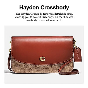 COACH Coated Canvas Signature Hayden Crossbody, Tan Rust, One Size