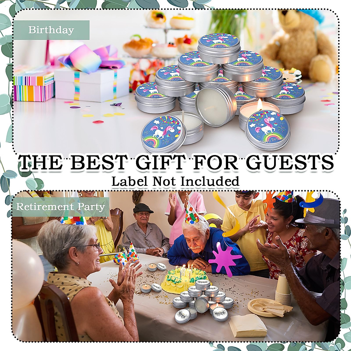 MTLEE 50 Pcs Scented Candles Gift Travel Tin Candle Aromatherapy Candle Favors for Christmas Winter Baby Shower Favors Wedding Gifts, Compound Scent Essential Oil(Wedding)