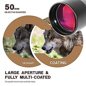 ESSLNB 3-9x50mm Airsoft Scope with Red Dot Illuminated Crosshair Reticle Riflescopes for Hunting&Shooting with Locking/Hold Zero Turrets and 2 Free Mount Rings