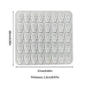 Arichmark 3D Skull Shaped Ice Cube Molds Flexible Food Grade Silicone DIY Ice Tray for Kitchen Novelty Ice Maker for Wine Cocktail