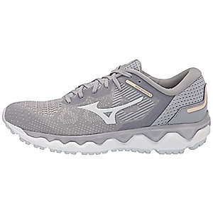 Mizuno Women's Horizon 5 Running Shoe, Silver Filgre-Barly Blue, 8.5