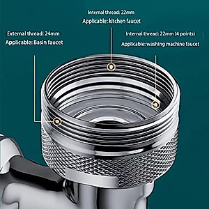 Faucet Aerator,1080° Rotating Extender Aerator, Durable Splash Proof Faucet Extender