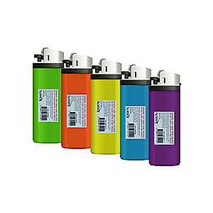 Scinex Classic Disposable Lighters, Multi Purpose and Lightweight, Candle Lighters, Cigerette Lighter, for BBQ and Outdoors, 5 Pack