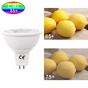 GRV MR16 GU5.3 LED Bulb AC110-120V 5W Equivalent 50W Halogen Lamp LED Spotlight Bulb Track and Indoor Lighting Downlight Not Dimmable Warm White Pack of 6