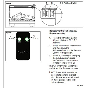 Replacement for Dimplex Fireplace Heater Remote Control DFI2310 DF12310 DFI2310 MOD A to D 6901470159