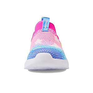 Skechers Kids Unicorn Dreams-Sherbert STA Sneaker, Hot Pink/Multi, 3 US Unisex Little Kid
