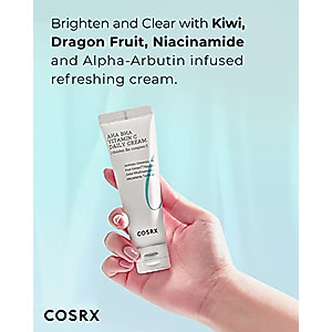 COSRX AHA BHA VITAMIN C Daily Cream 1.69 fl. oz 50 ml, Face Cream, Brighten, Anti Aging, Plumping Skin, Natural, Fruit