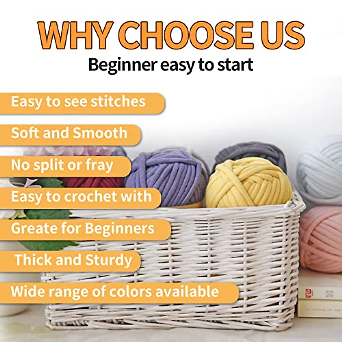 3PCS 150g Beginners Blue Yarn for Crocheting and Knitting,260 Yards Cotton Nylon Blend Yarn for Hand DIY Bag Basket Dolls and Cushion