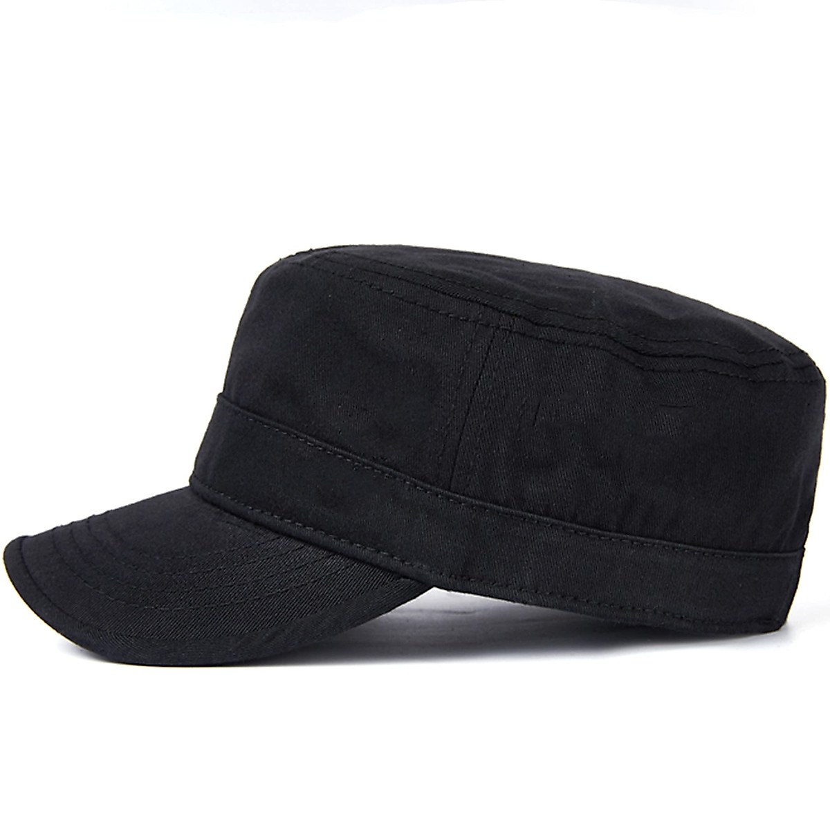 SGL Anti-Radiation Cotton Military Cap Cadet Flat Baseball Effective Shielding Signal Fluctuation 99.99% Protect Brain Hat Protective (Black), One Size