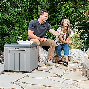 Lifetime 60372U Outdoor Cube Storage Box, Gray