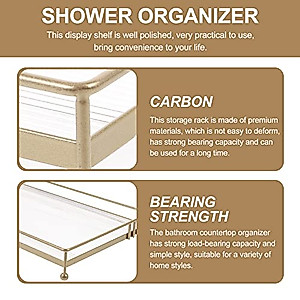 Cabilock Bathroom Organizer Vanity Tray Bathroom Countertop Organizer Sink Dresser Makeup Organizer Cosmetics Holder Spices Rack Bathtub Tray for Tissues Candles Towel Soap Vanity Organizer