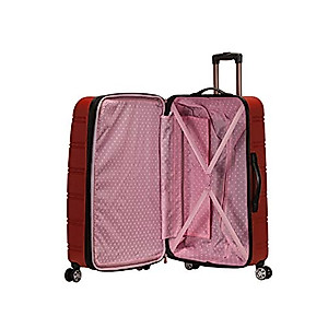 Rockland Melbourne Hardside Expandable Spinner Wheel Luggage, Red, 2-Piece Set (20/28)
