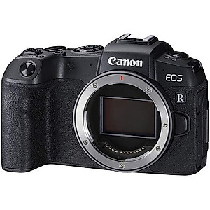 Canon EOS RP Mirrorless Digital Camera (Body Only) and Bundled w/Deluxe Accessories Microphone & 4-Pack Photo Editing Software (Body only Basic Kit) (Renewed)