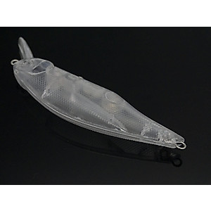 Free Eye 10pcs Unpainted Crank Bait Fishing crankbait Topwater Freshwater 92mm 9.69g Blank VIB Lures Clear Hard Baits Trout Salmon Minnow Lure Popper Lures JXN4