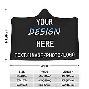 JASMODER Sea Turtle Hoodie Blanket Wearable Throw Blankets for Couch Blanket Hooded for Baby Kids Men Women