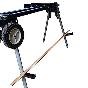 POWERTEC MT4000 Folding Miter Saw Stand with 8-Inch Wheels and 110V Power Outlets, Universal Quick-Release Brackets