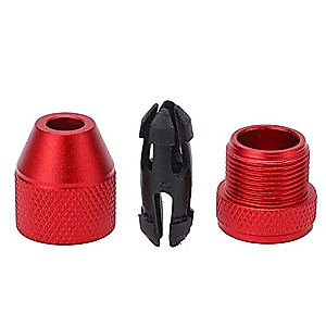 Drill Bit Depth Stop Collar, Adjustable Drill Stop Collar Aluminum Alloy Red Anti Slip Nylon Inner Ring Drill Stop Collar for Woodworking Tools and Hand Tools(6mm-11mm)