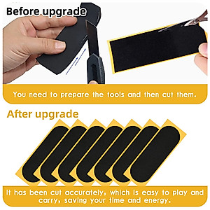 ACFELLE 30Pcs Pre Cut Grip Tape for Fingerboards, 100mm*28mm One Step Install Pro Finger-Skateboard Foam Adhesive Stickers (30pcs)