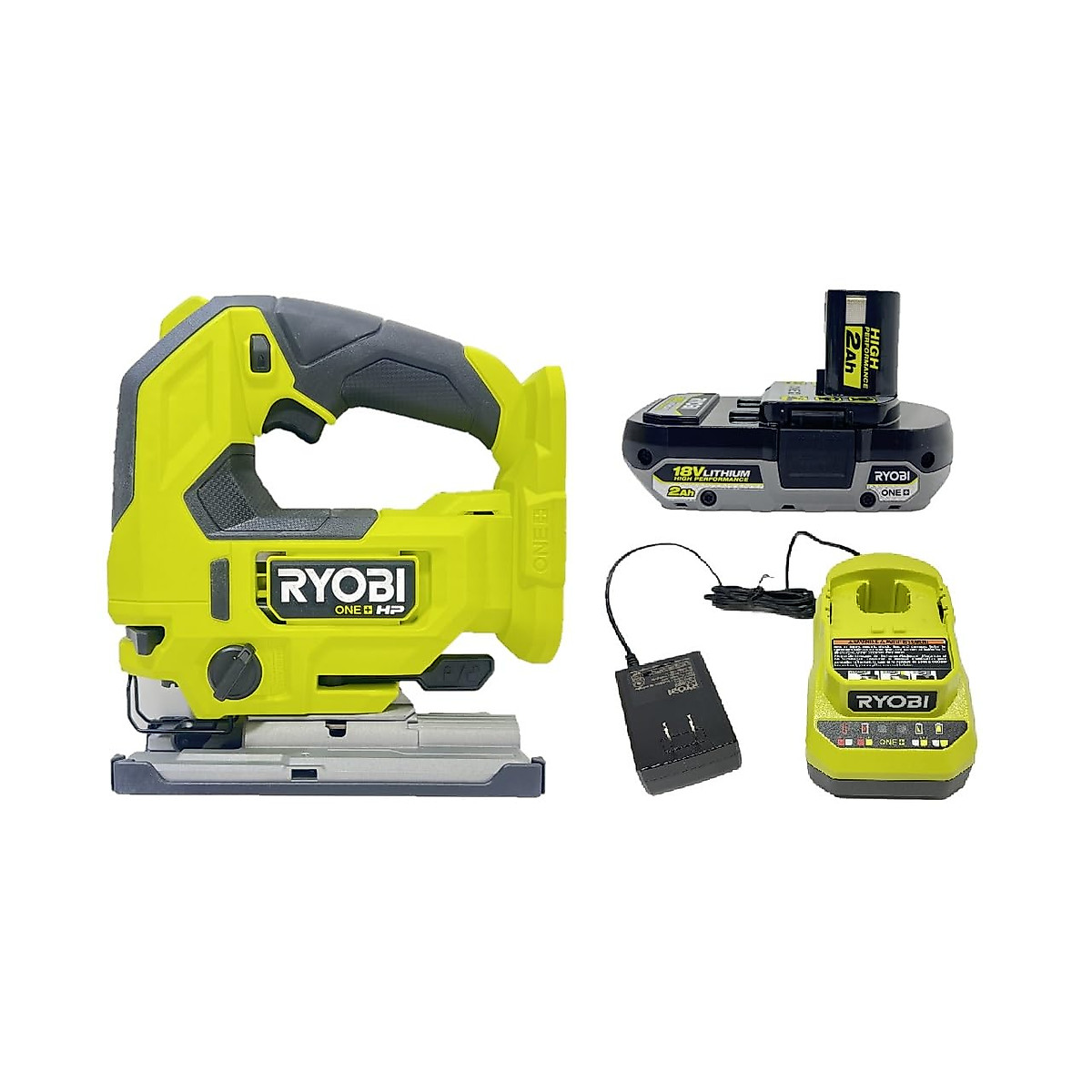 RYOBI HP 18V Brushless Cordless Jigsaw Kit with HIGH PERFORMANCE Battery and Charger
