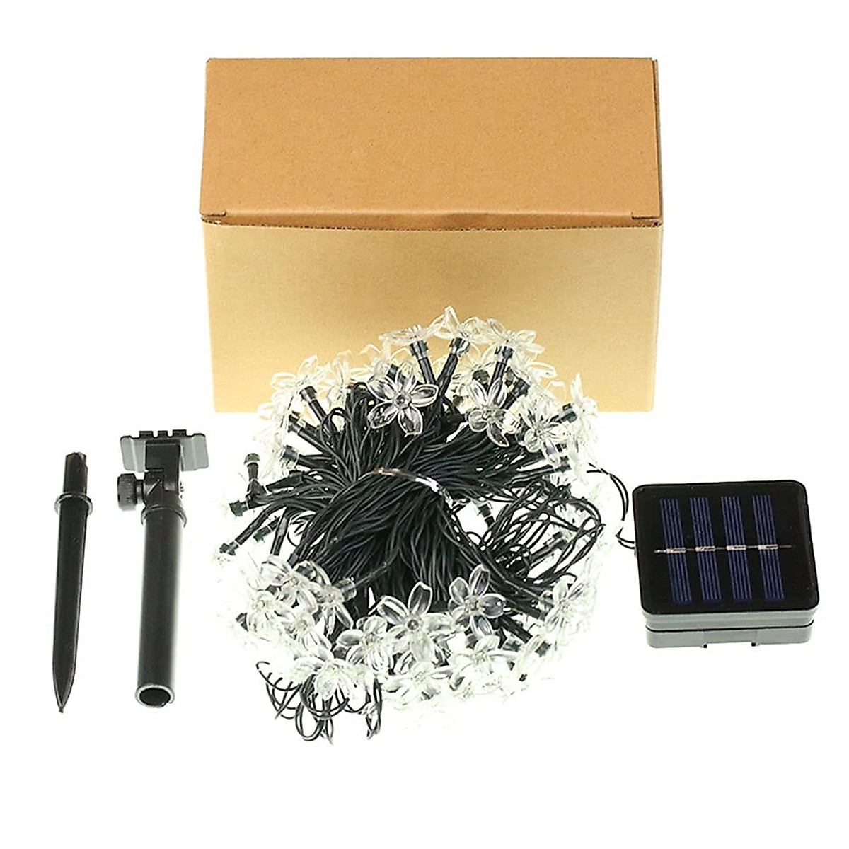 Solar Light String, Outdoor Waterproof Light String Garden Christmas Decoration Lights 39 feet 100 LED Solar Cherry Peach Flower String Light, Suitable for Home, Garden, Terrace, Wedding and Party