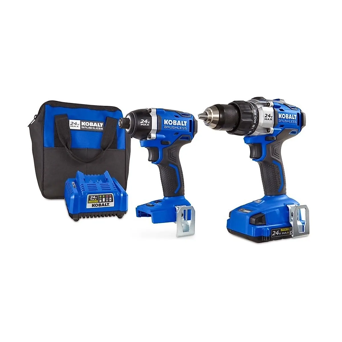 Kobalt 2-Tool 24-Volt Max Lithium Ion (Li-ion) Brushless Motor Cordless Combo Kit with Soft Case