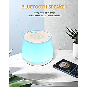 E EVEBYRA Baby White Noise Machine,32 Soothing Sounds with Night Light,Volume Control,4 Timer Portable and Rechargeable Sound Machine, Perfect for Infants,Toddlers, Kids, Adults, Home, Office, Travel