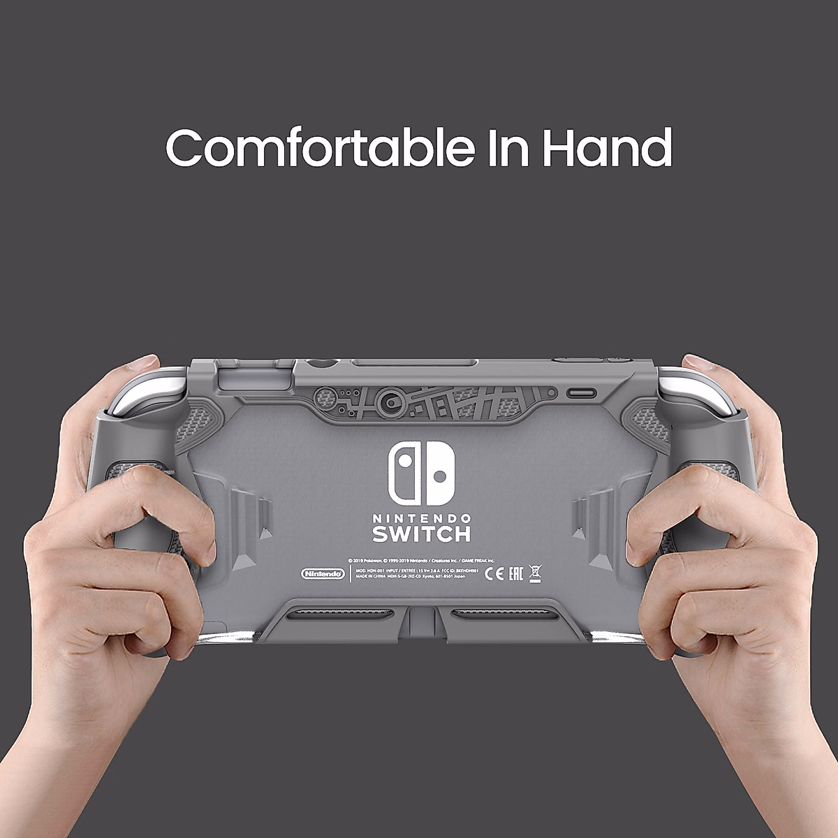 Switch Lite Protective Case for Nintendo Daily Gift (Ergonomic /Sturdy /Full Protection) Gift Idea Family Happy Hours Gray