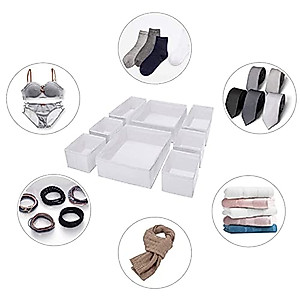 PHILISENMALL 8pcs Drawer Storage Organizer Versatile Sturdy Storage Box for Socks Underwear Bra