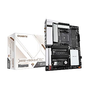 GIGABYTE B550 Vision D-P (AM4/ AMD/ B550/ ATX/Dual M.2/ SATA 6Gb/s/USB 3.2 Type-C/Thunderbolt 3/ WiFi 6/ Dual 2.5GbE LAN/PCIe 4.0/ Motherboard)