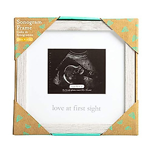 Kate & Milo Rustic Sonogram Picture Frame, Love at First Sight Gender-Neutral Baby Keepsake, Ultrasound Picture Frame, Modern Nursery Décor