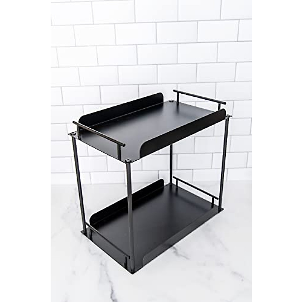 Buzzelli Company 2-Tier Standing Rack Countertop Storage Shelf, Organizer Holder