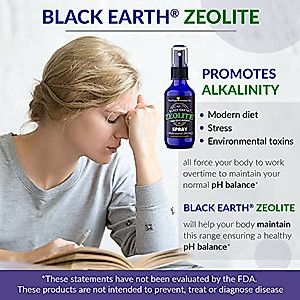 The Food Movement Black Earth Zeolite with Humic and Fulvic Acids and Trace Minerals for Detox, Digestion, Immunity, and More - Pump Spray Bottle