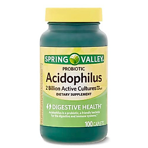 Spring Valley Probiotic Acidophilus 100ct Digestive Health