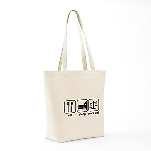 CafePress Eat Sleep Mock Trial Tote-Bag Natural Canvas Tote-Bag,Shopping-Bag