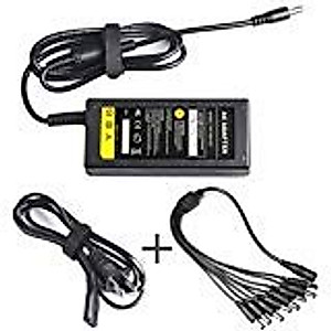 ARyee Security Camera Power Adapter 100V-240V AC to DC 8-Way Power Splitter Cable Power Supply for CCTV Security Camera DVR LED Strip Lights 12V 5A 60W 2-Prong Plug