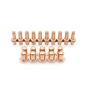 WeldingStop 10 x 196925 Electrode + 10 x 196926 Tip/Nozzle for Miller Spectrum 125C Cutter ICE-12C Torch (Aftermarket Parts)