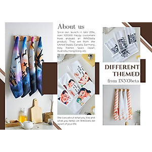 InnoBeta Funny Kitchen Dish Towels Set of 4, Decorative Microfiber Tea Towels 16 x 23.6 in Kitchen Essentials, Fun Hand Towels with Funny Sayings, Housewarming Kitchen Gifts for Women - Quotes