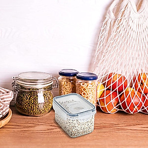 5 Kind of Size Single Plastic Clear Storage Jars Vacuum Fresh Storage Kitchen Airtight Jars with Lids Proof Crispers