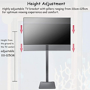 TV Brackets for Wall Mount Tall TV Stand for 65 Inch TV Corner Unit,Black Adjustable Heavy Duty Swivel Universal Floor Stands for for Plasma/LCD/LED OLED TVs